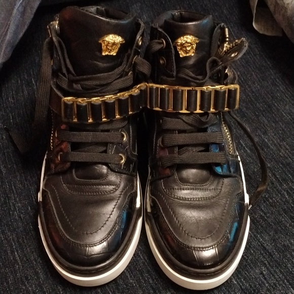 Versace | Shoes | Original Versace Black And Gold | Poshmark